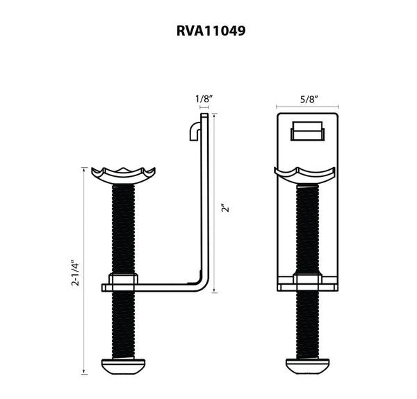 Ruvati Extra Long Extended Mounting Clips for Drop-in Topmount Sinks i