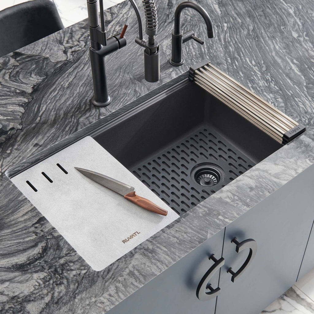 Ruvati epiStage 33" Undermount Granite Composite Workstation Kitchen S
