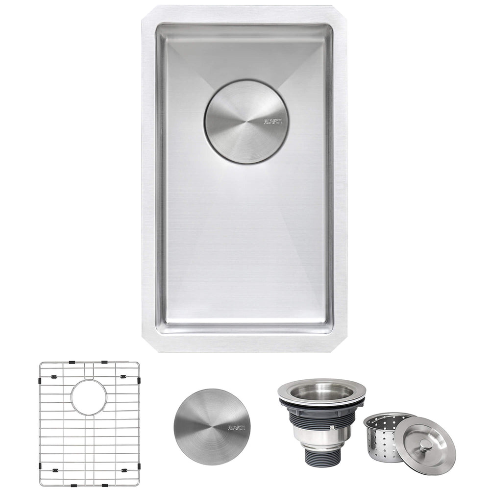 Ruvati Gravena 12" Undermount Rectangle Stainless Steel Bar/Prep Sink,