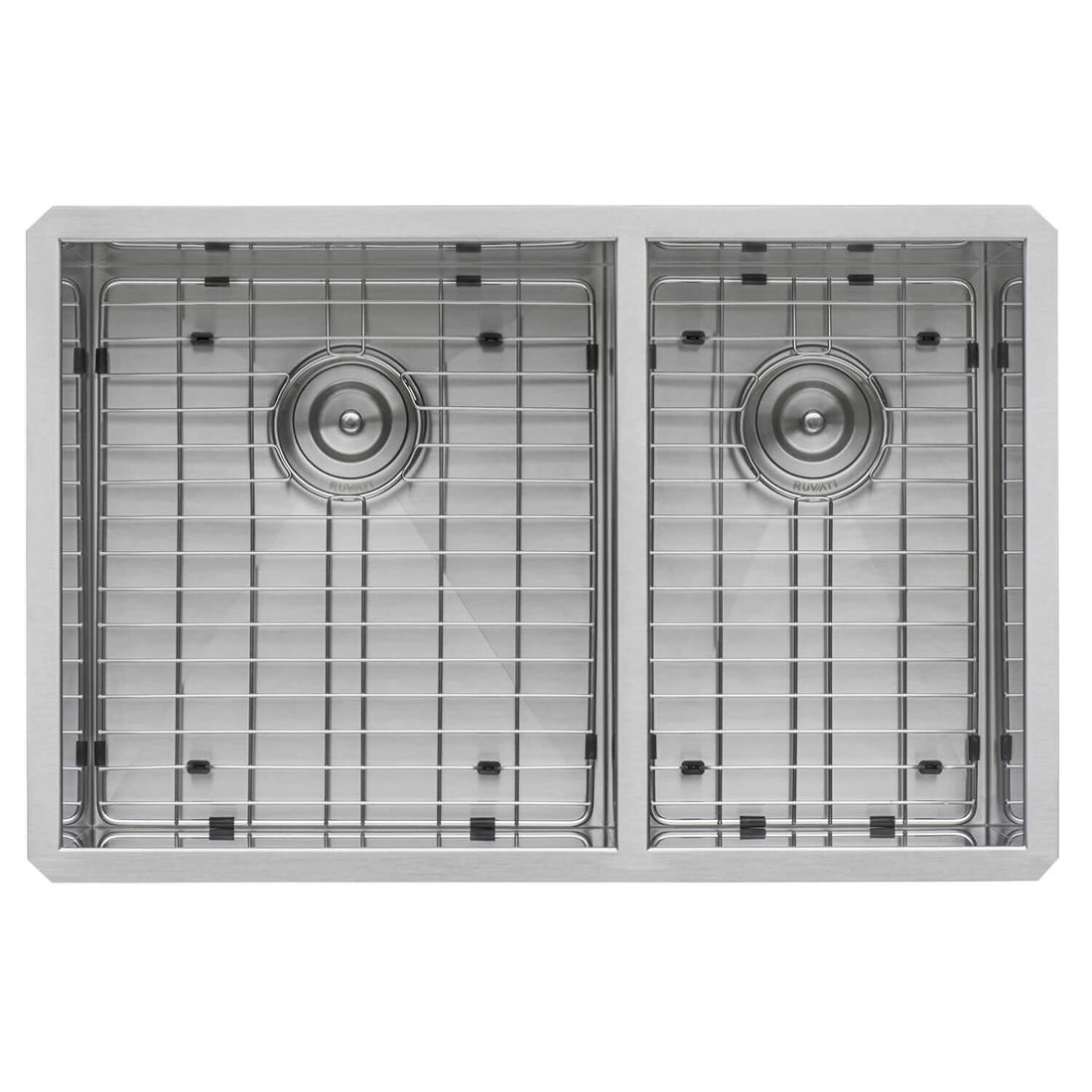 Ruvati Nesta 29" Undermount Stainless Steel Kitchen Sink, 60/40 Double
