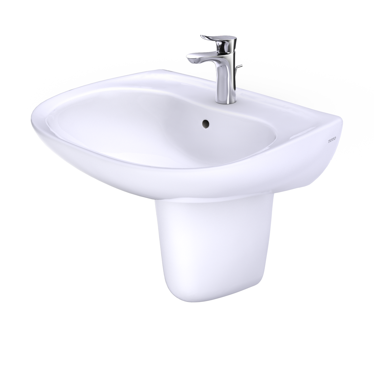 TOTO Prominence Oval Wall-Mount Bathroom Sink with CeFiONtect and Shro