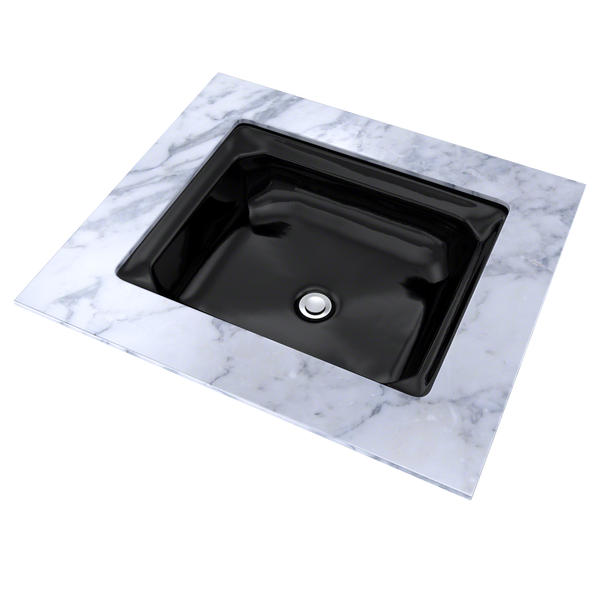 TOTO Guinevere Rectangular Undermount Bathroom Sink, Ebony, Vitreous C