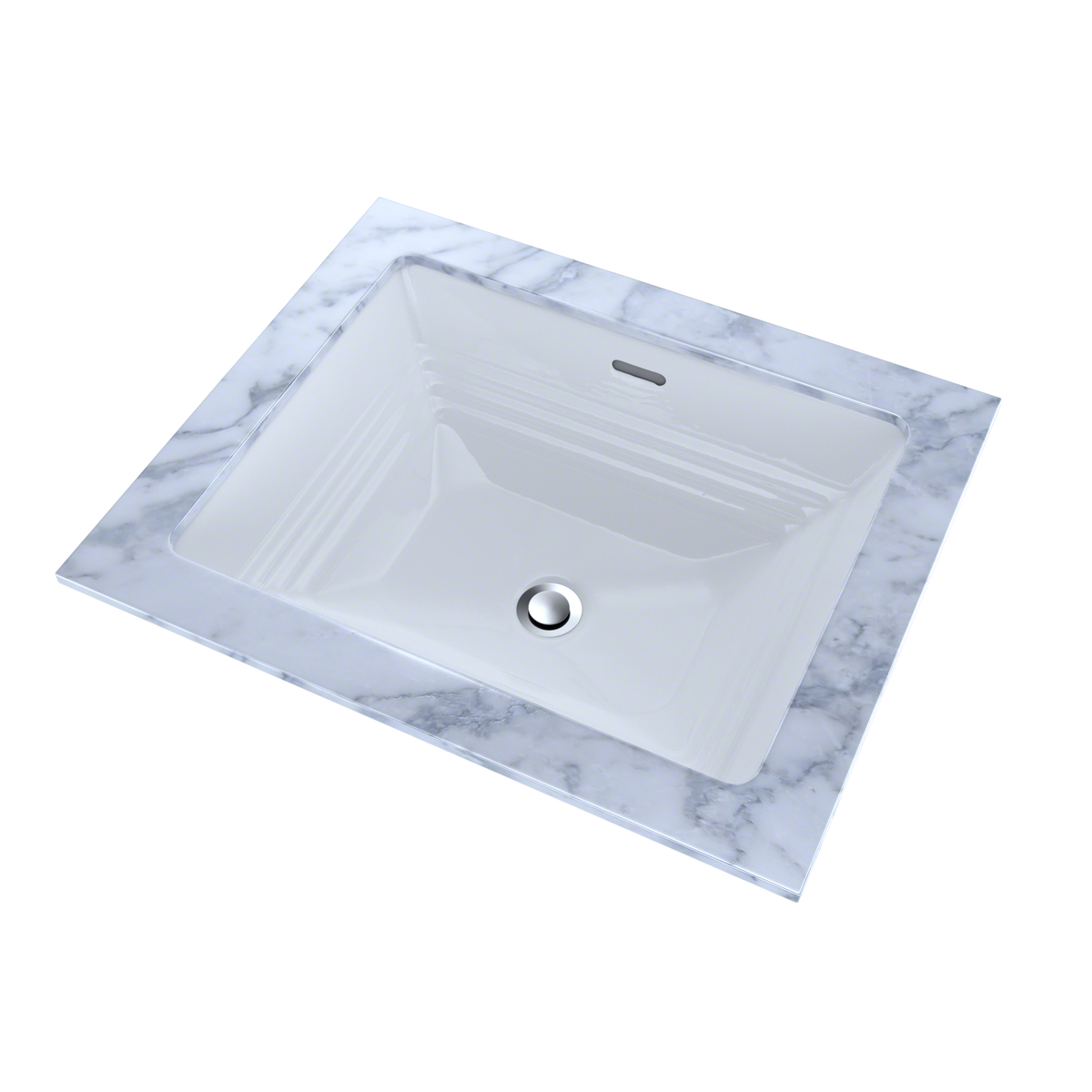 TOTO Promenade Rectangular Undermount Bathroom Sink, Cotton White, Vit