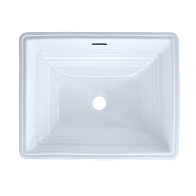 TOTO Promenade Rectangular Undermount Bathroom Sink, Cotton White, Vit