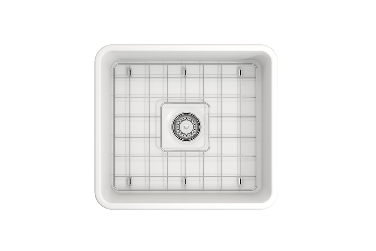 BOCCHI Classico 20" Fireclay Farmhouse Kitchen Sink, Single Bowl, Matte ...