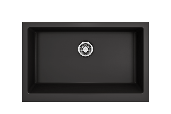 BOCCHI Nuova 34" Fireclay Retrofit Farmhouse Sink with Accessories, Ma