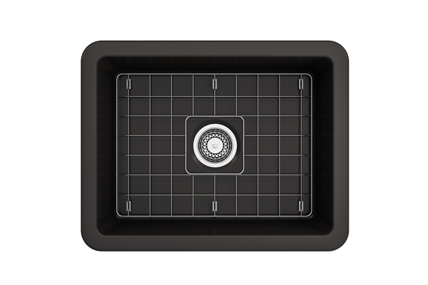 BOCCHI Sotto 24" Dual Mount Fireclay Kitchen Sink Kit with Accessories