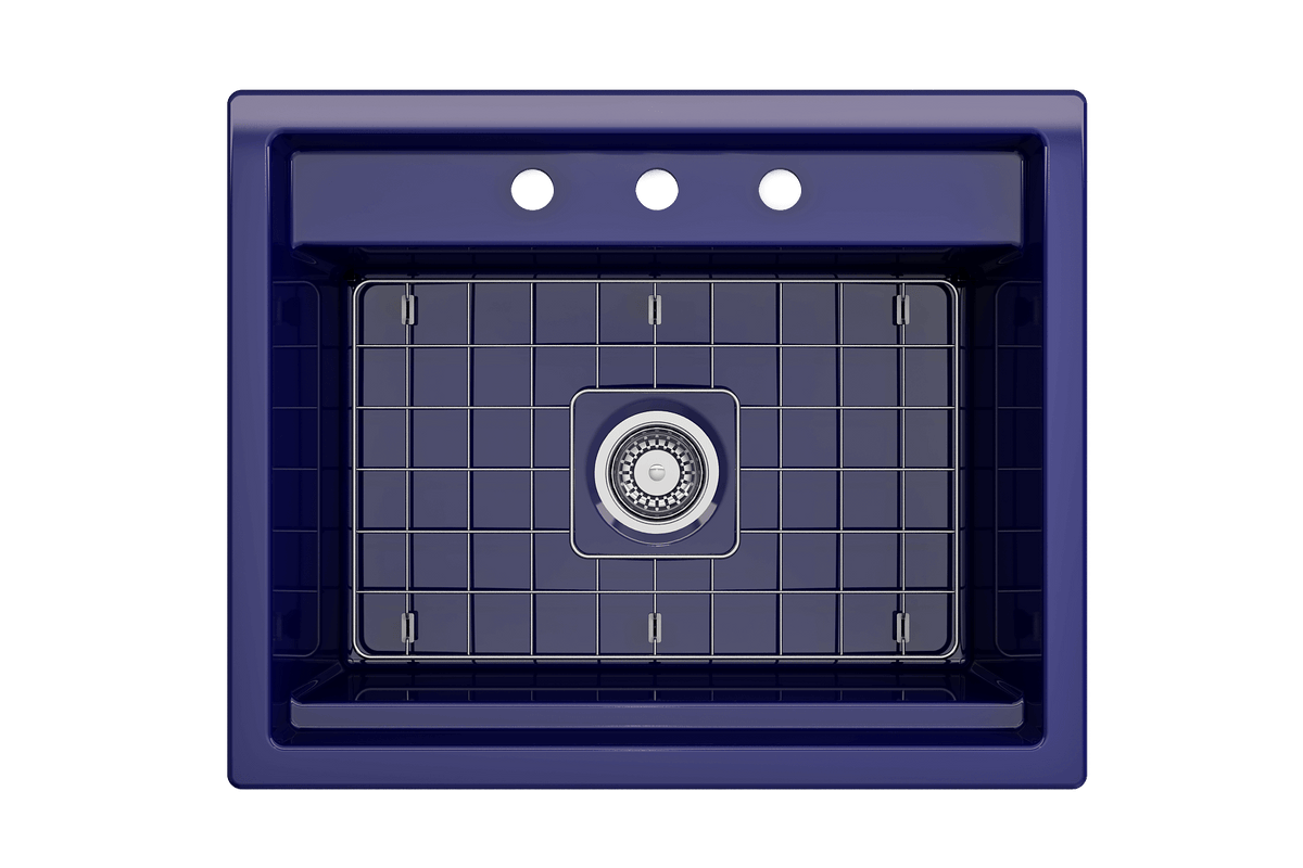 BOCCHI Baveno Uno 27" Dual Mount Fireclay Workstation Kitchen Sink Kit