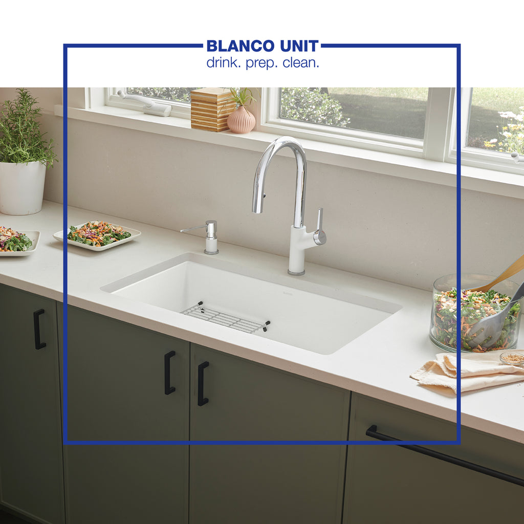 Blanco Precis 30" Undermount Granite Composite Kitchen Sink, Silgranit