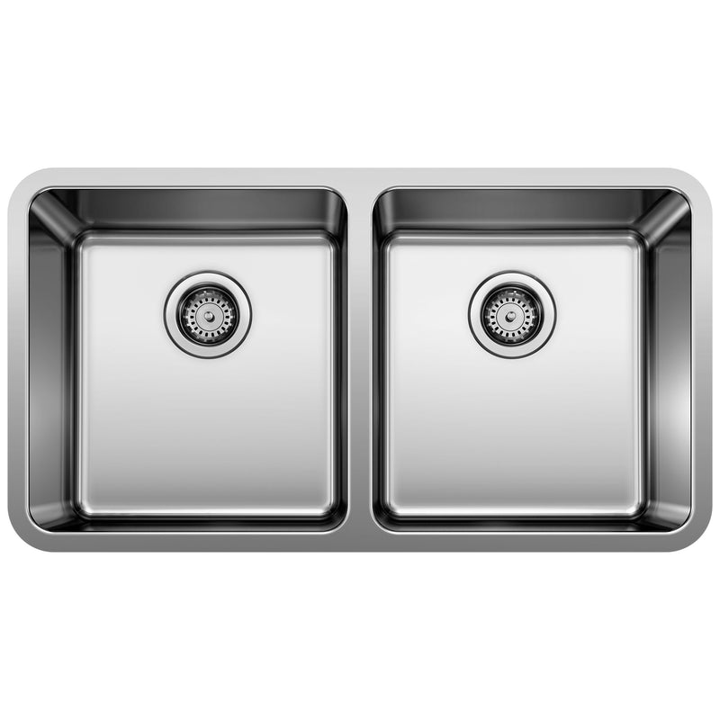 Blanco Formera 33" Undermount Stainless Steel Kitchen Sink, 50/50 Doub
