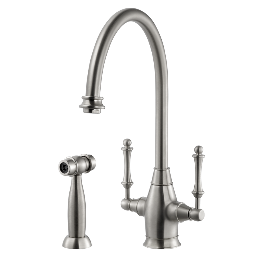 Houzer Charleston Two Handle Faucet, Brushed Nickel, CRLSS-650-BN