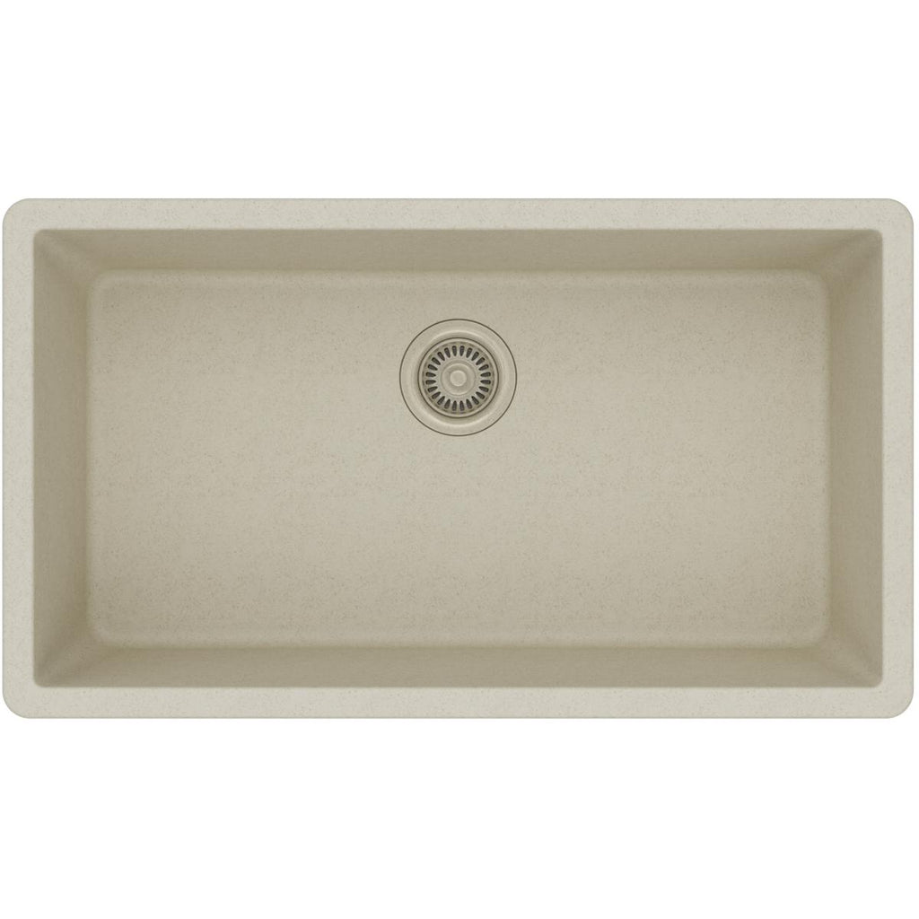 Elkay ELGRU13322BQ0 Classic 33" Quartz Kitchen Sink, Single Bowl, Bisque