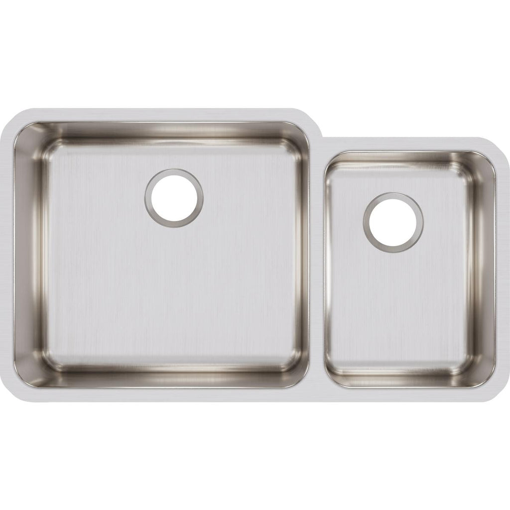 Elkay ELUH3520R Lustertone Classic 35" Stainless Steel Kitchen Sink, 65 ...