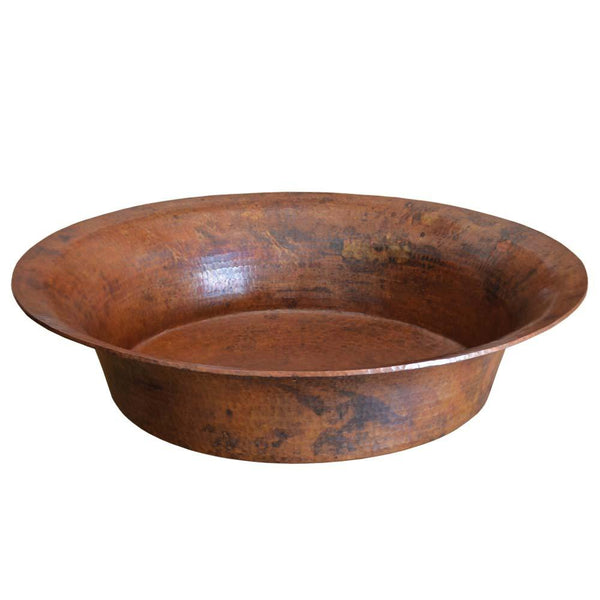 Native Trails Maestro 16" Round Copper Bathroom Sink, Tempered Copper,