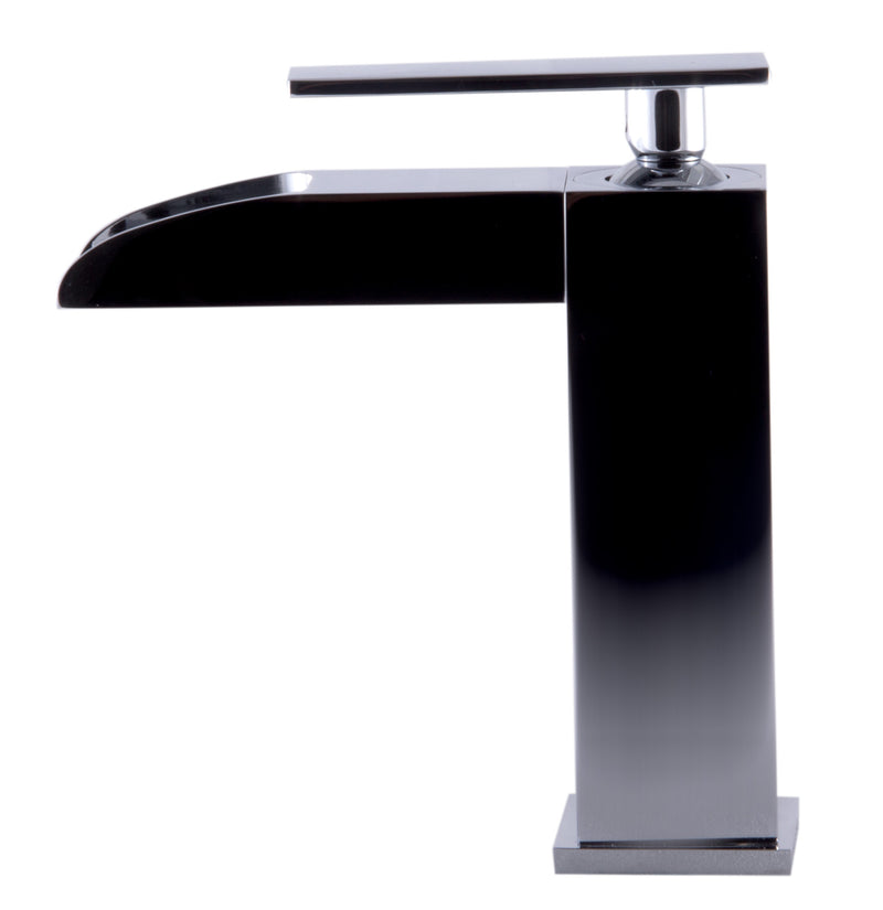 ALFI Polished Chrome Single Hole Waterfall Bathroom Faucet, AB1598-PC
